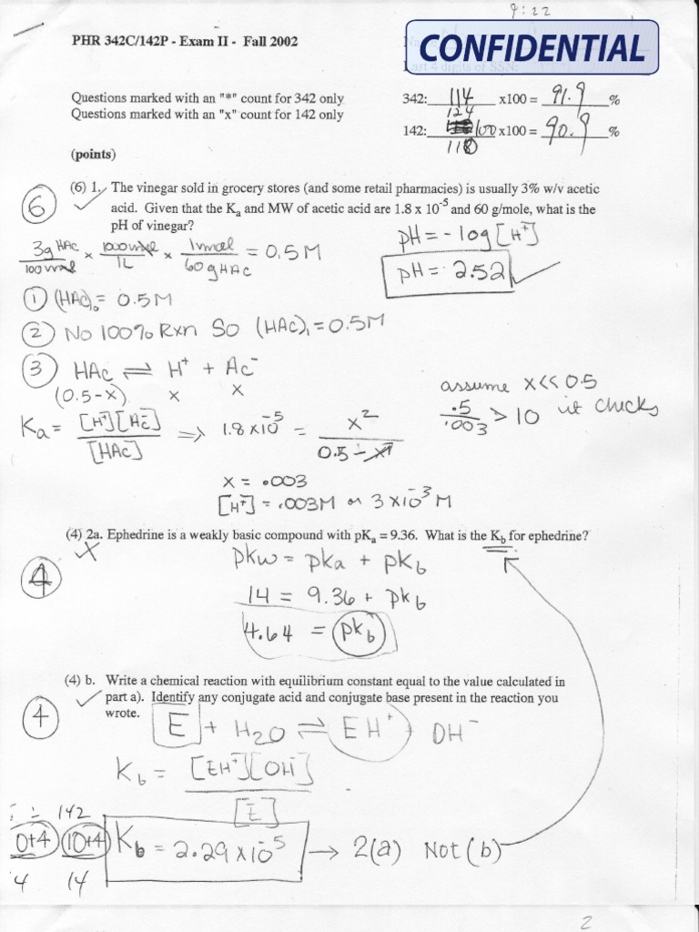 PChem F2002-E2 | PDF | Buffer Solution | Analysis