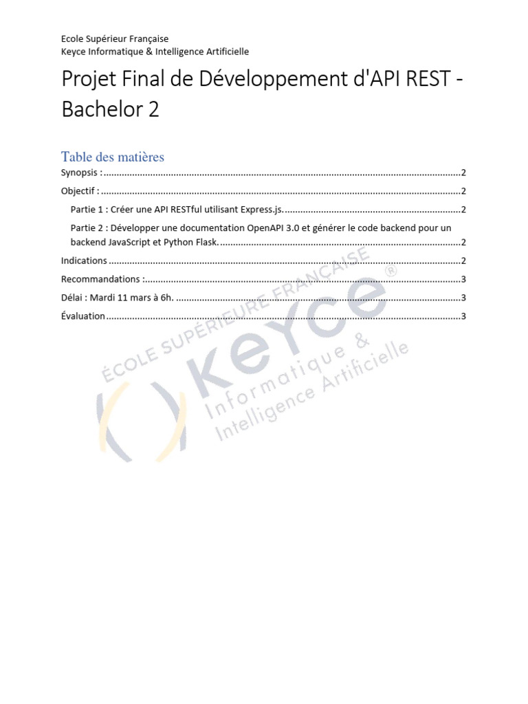 Epreuve Examen Developpement Api Rest B2 | PDF | JavaScript | Informatique