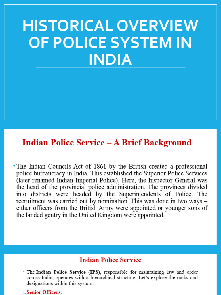 Overview of India's Police System | PDF
