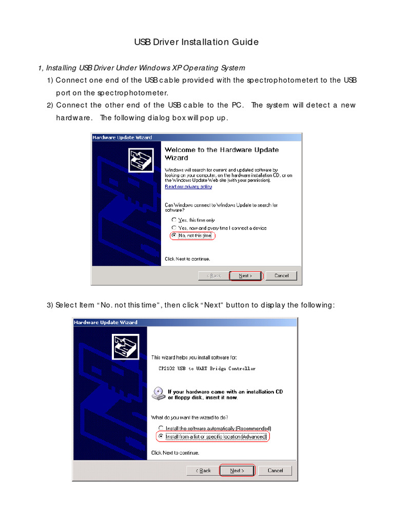 USB Driver Installation Guide | PDF | Computers