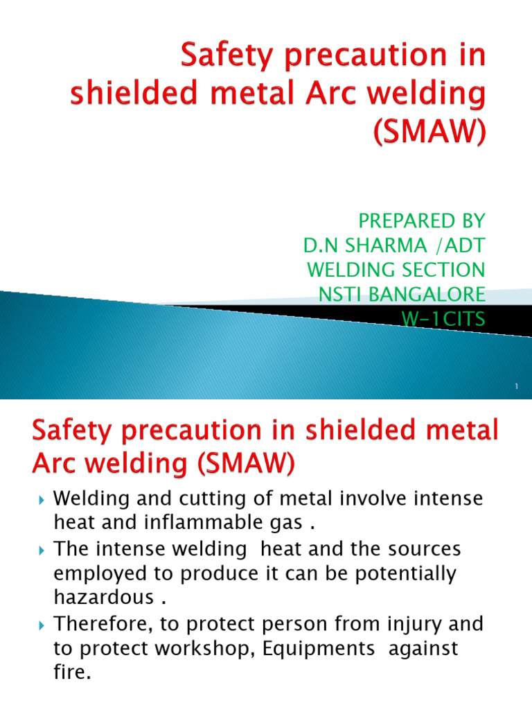 Welder PPT2 Safetyprecautionsin Shielding Metal Arcwelding | PDF | Welding | Construction