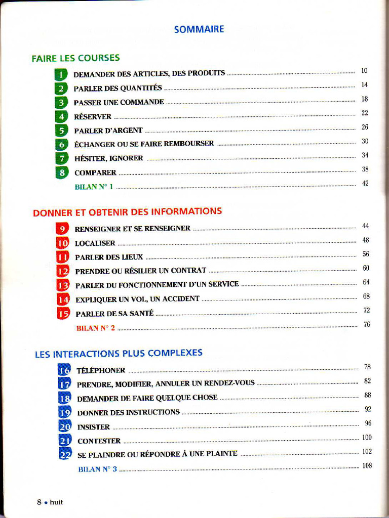 sommaire_Communication_Intermédiaire | PDF