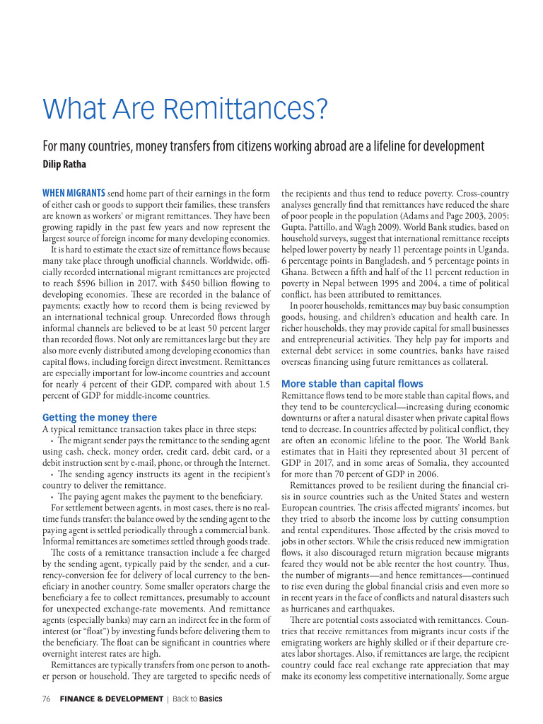 Ratha Remittances | PDF