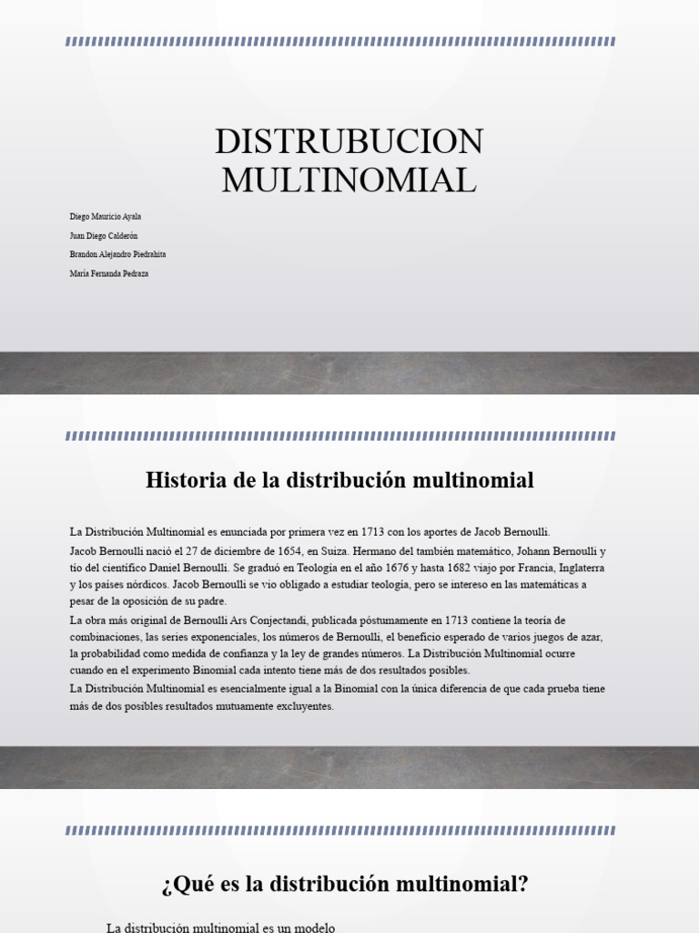 Distrubucion Multinomial | PDF | Probabilidad | Teoría estadística