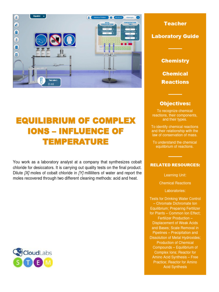 Equilibrium of Complex Ions | PDF