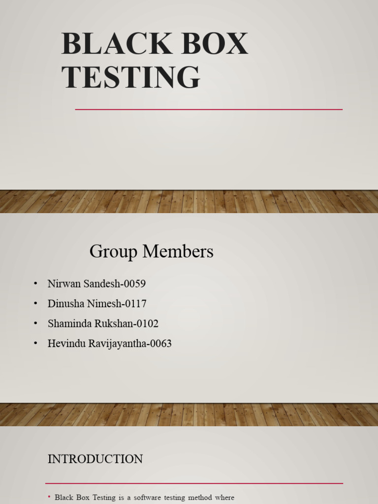 Black Box Testing Pdf Software Testing Usability
