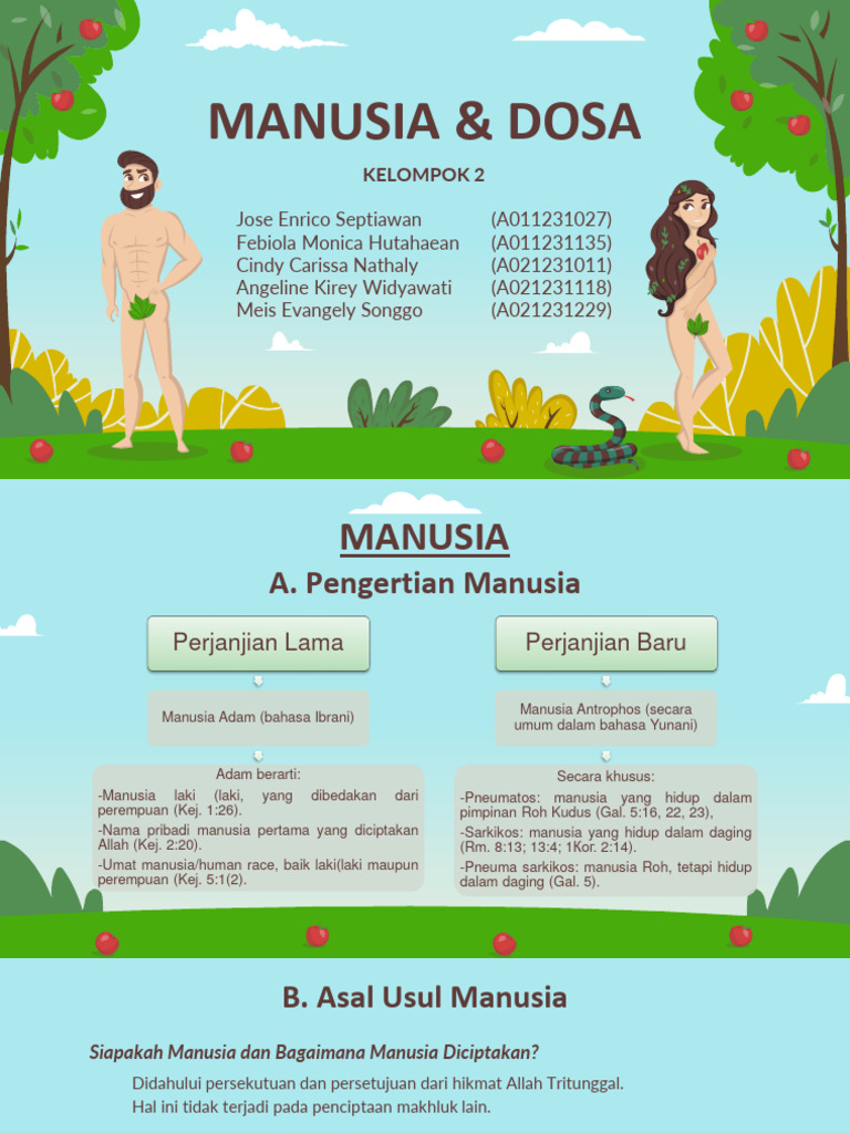 (KLP 2) PPT Manusia &dosa | PDF | Filsafat | Agama & Spiritualitas