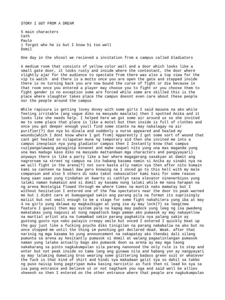 A Badass Story I Got From My Dream | PDF | Poetry