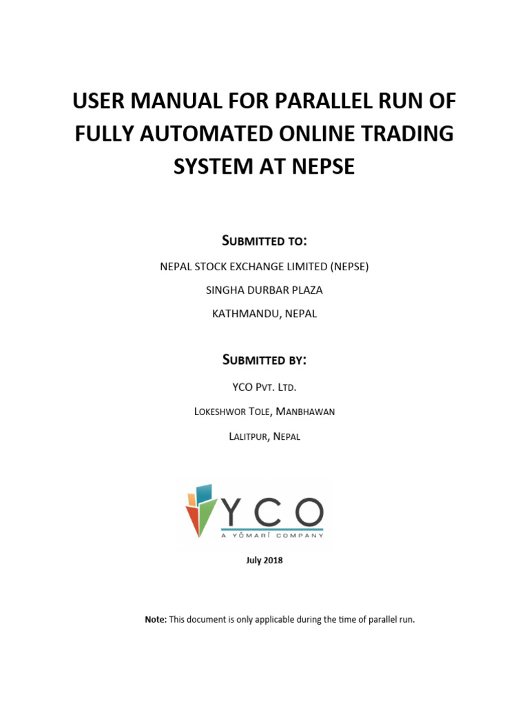 NEPSE Automated Trading System Manual | PDF | Password | Login