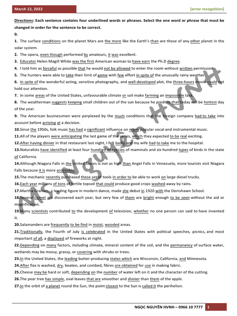 (Error Recognition) | PDF