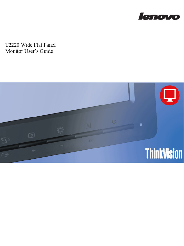 Lenovo t2220 - Ug - en Monitor | PDF | Computer Monitor | Display ...