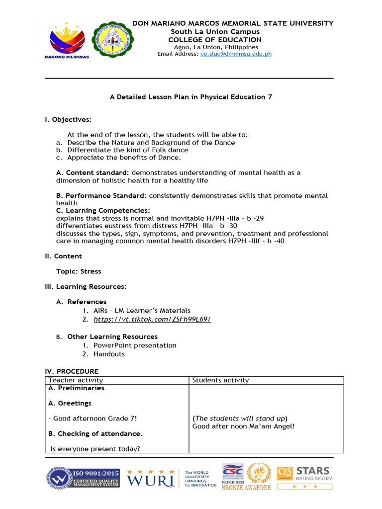 DLP Health G7 Stress Finaaaal | PDF | Stress (Biology) | Behavioural Sciences