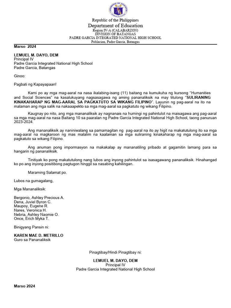 Letter Group 4 Final | PDF