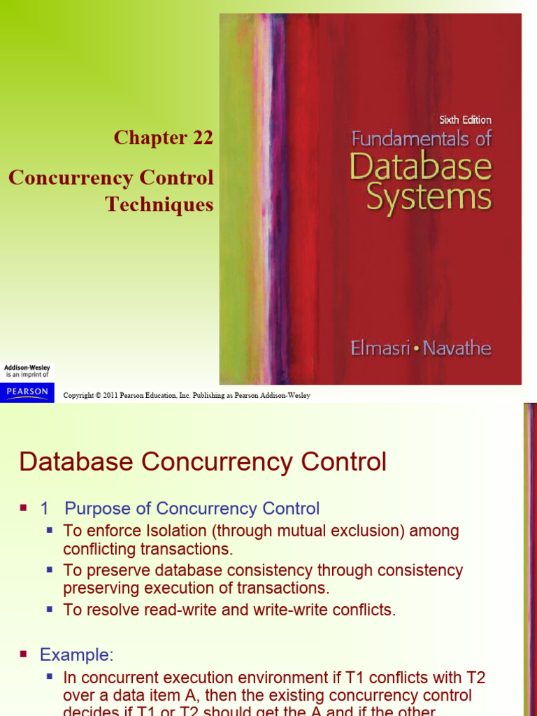 Concurrency Control Techniques Pdf Database Transaction Data 5427