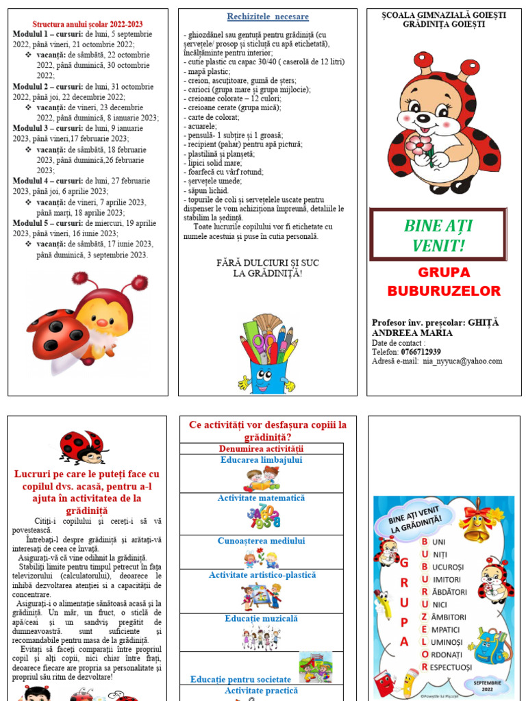 Pliant Inceput de an Scolar 2022 2023 | PDF