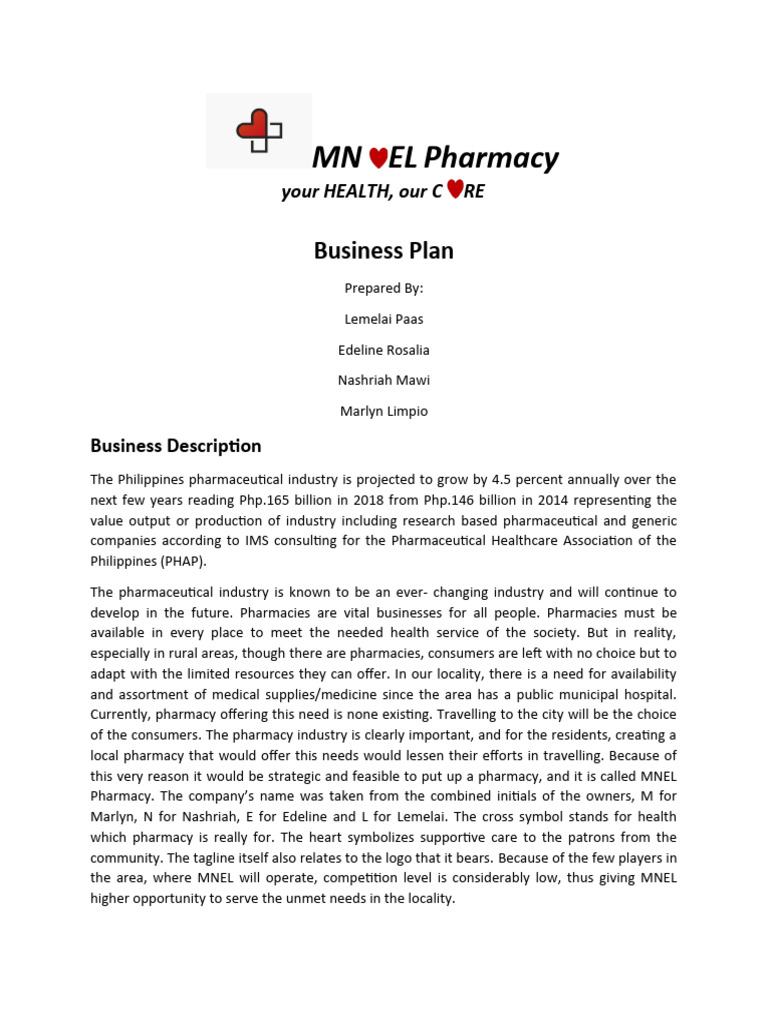 Business Plan_GROUP 2 | PDF | Facebook | Pharmacy