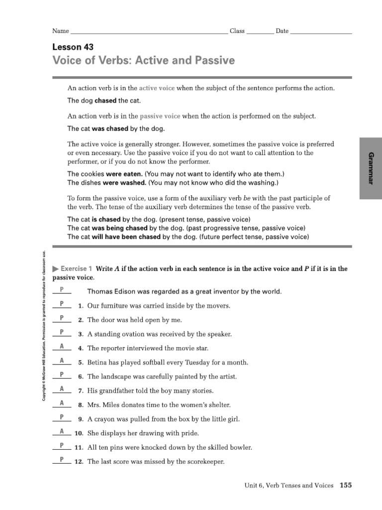AK - T2 - Week 10 - Lesson 43 - Active and Passive | PDF