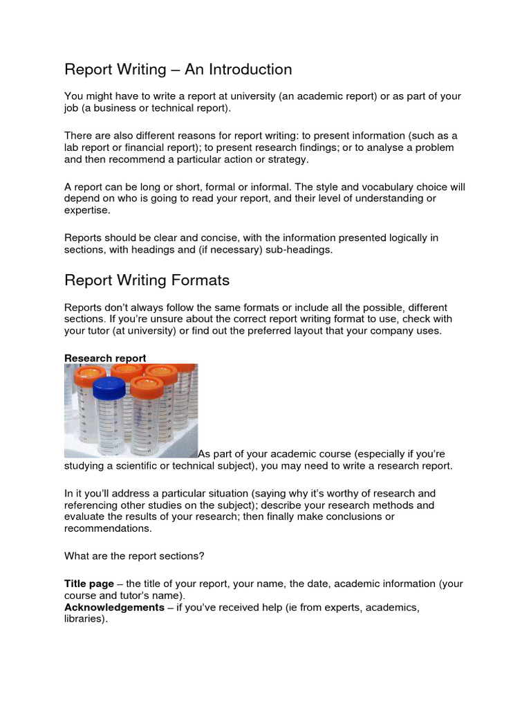 Report Writing | PDF | Methodology | Paragraph