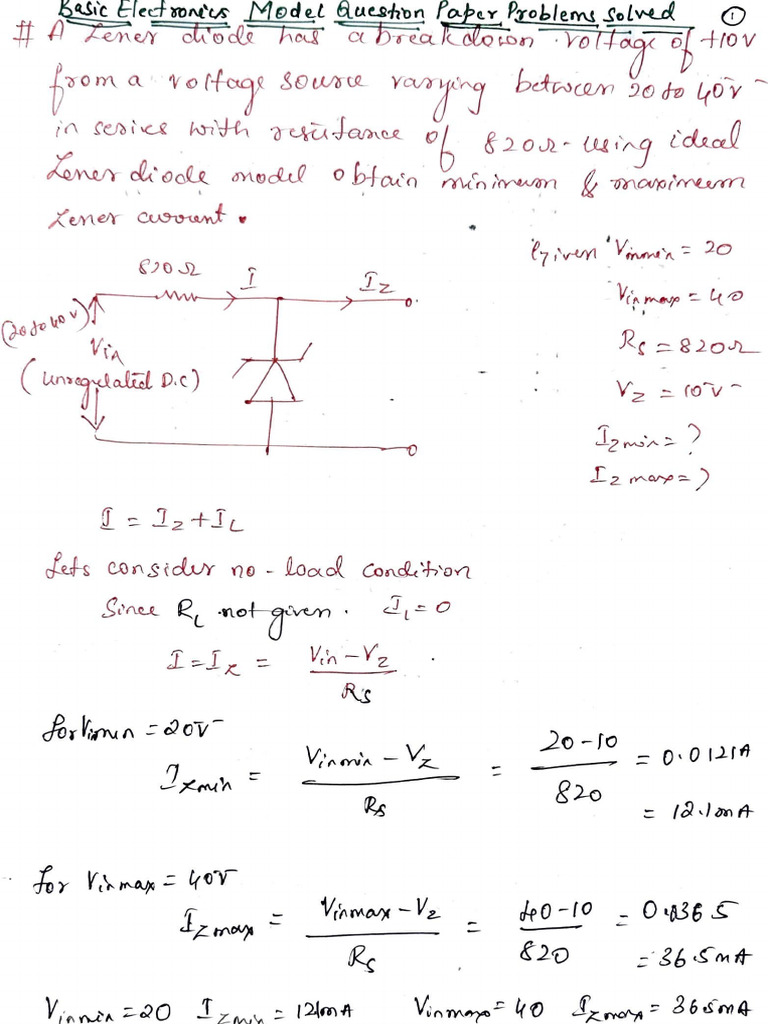 Basic Electronics Model QA Problems Solved. 16957112271020 | PDF | Teaching Methods & Materials