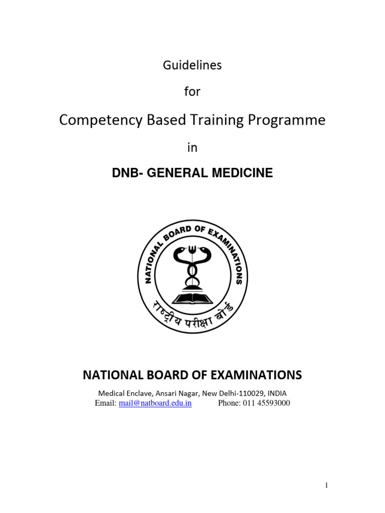 DNB General Medicine Training Guidelines | PDF | Internal Medicine ...
