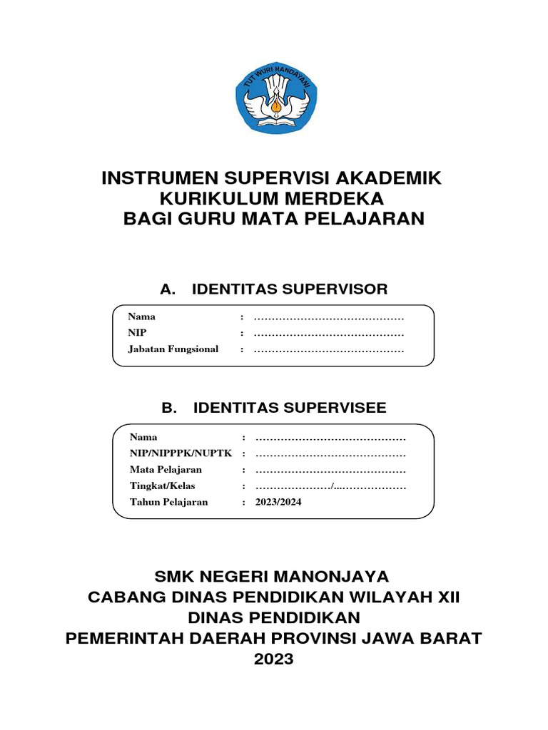 Guru Matpel-Instrumen Supervisi Kurikulum Merdeka | PDF