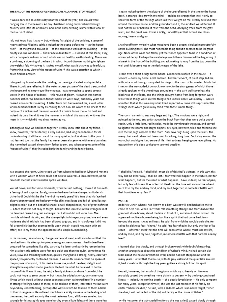 The Fall of The House of Usher | PDF | Intermolecular Force | Chemical ...