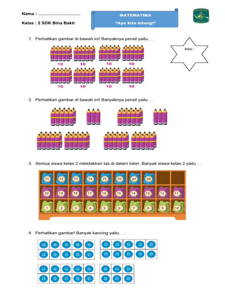 Latihan Matematika Kelas 2 SD | PDF