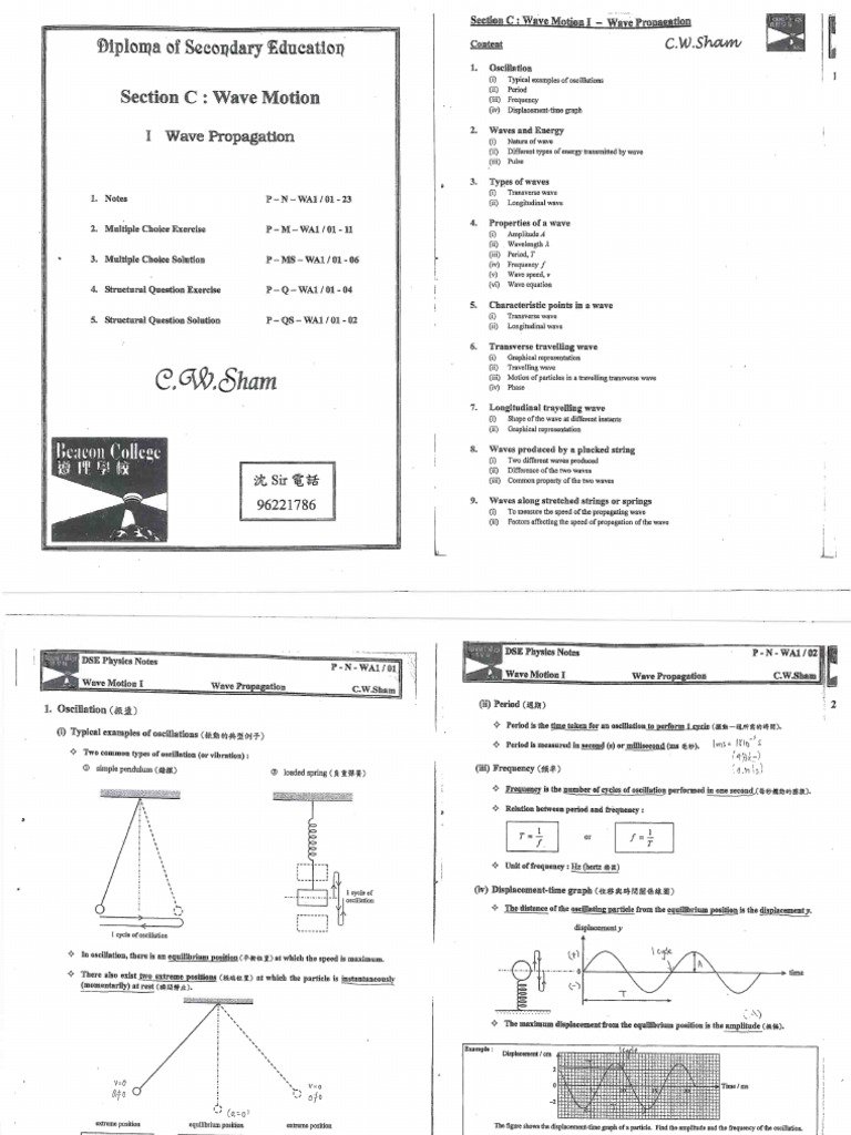 CW Sham Notes - Chp3 - Wavemotion (CWS) | PDF