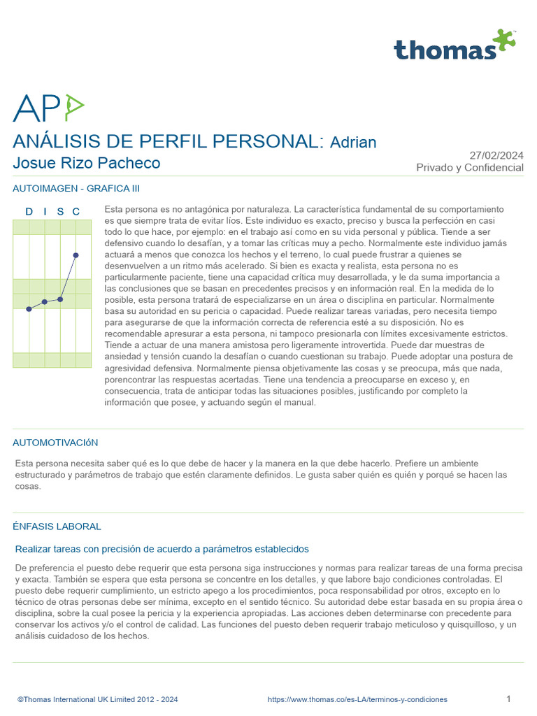 Ppa Profile | PDF | Comportamiento | Sicología