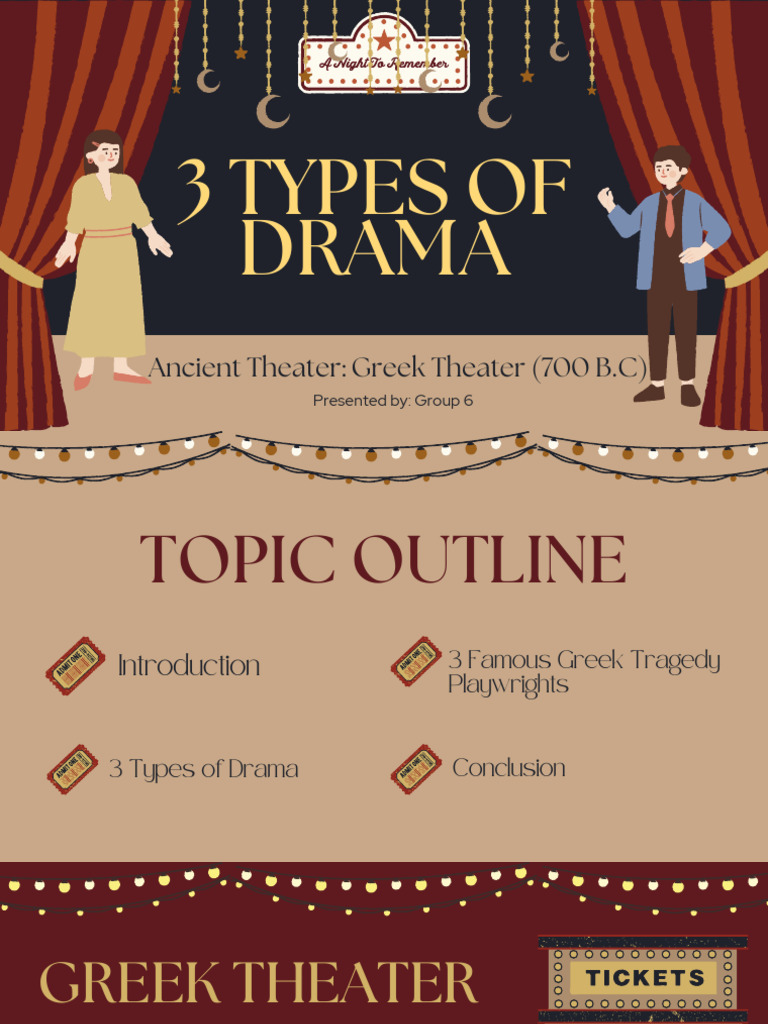 Greek Theatre: 3types of Drama | PDF | Tragedy | Greek Tragedy