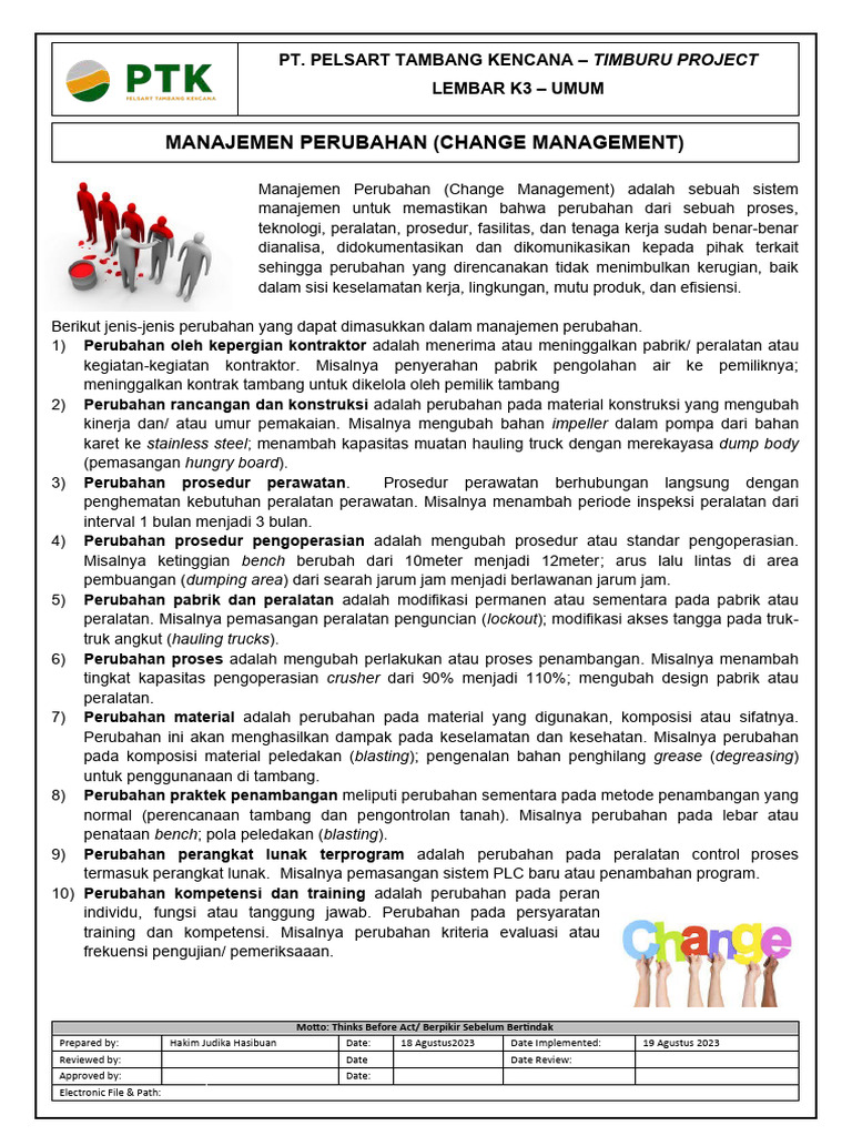 LK3 - Umum - Manajemen Perubahan (Change of Management) | PDF | Sains & Matematika | Komputer