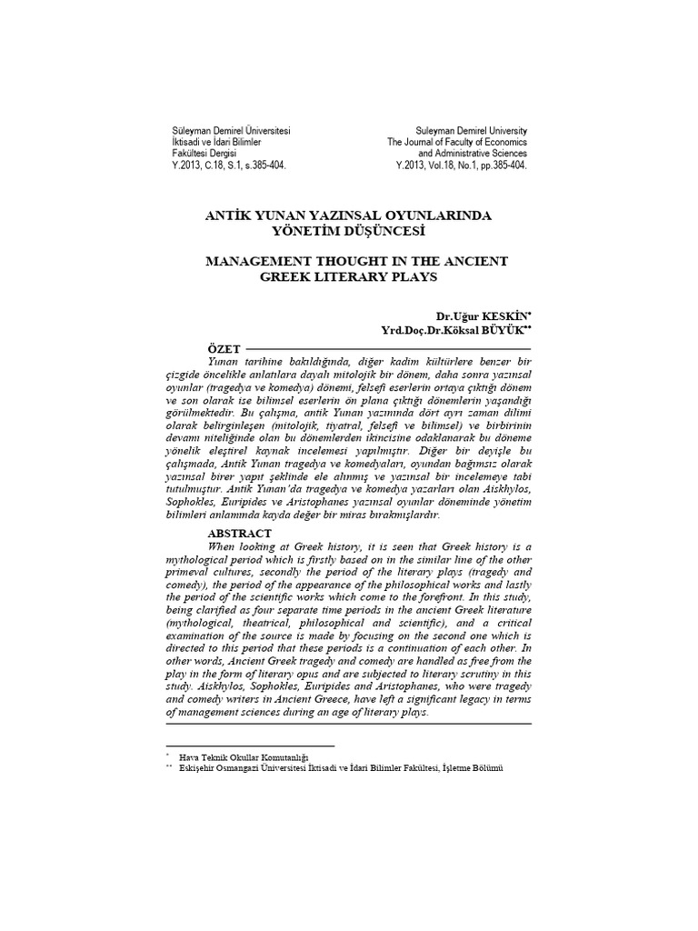 Ant K Yunan Yazinsal Oyunlarinda y Net M D Nces (#222805) - 194354 095445 | PDF