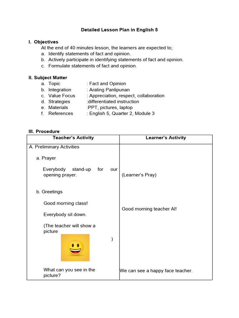 English 5 Fact and Opinion | PDF | Learning | Cognition