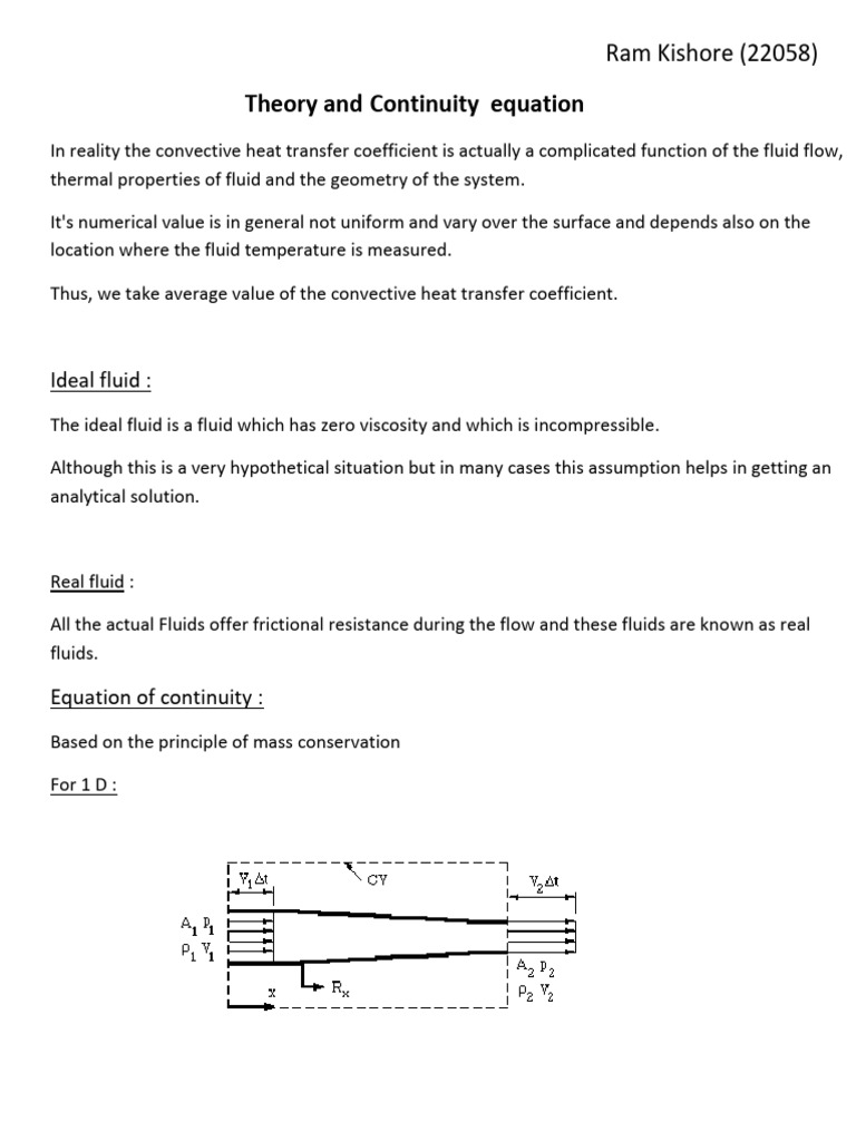 Theory and Continuity Equation | PDF