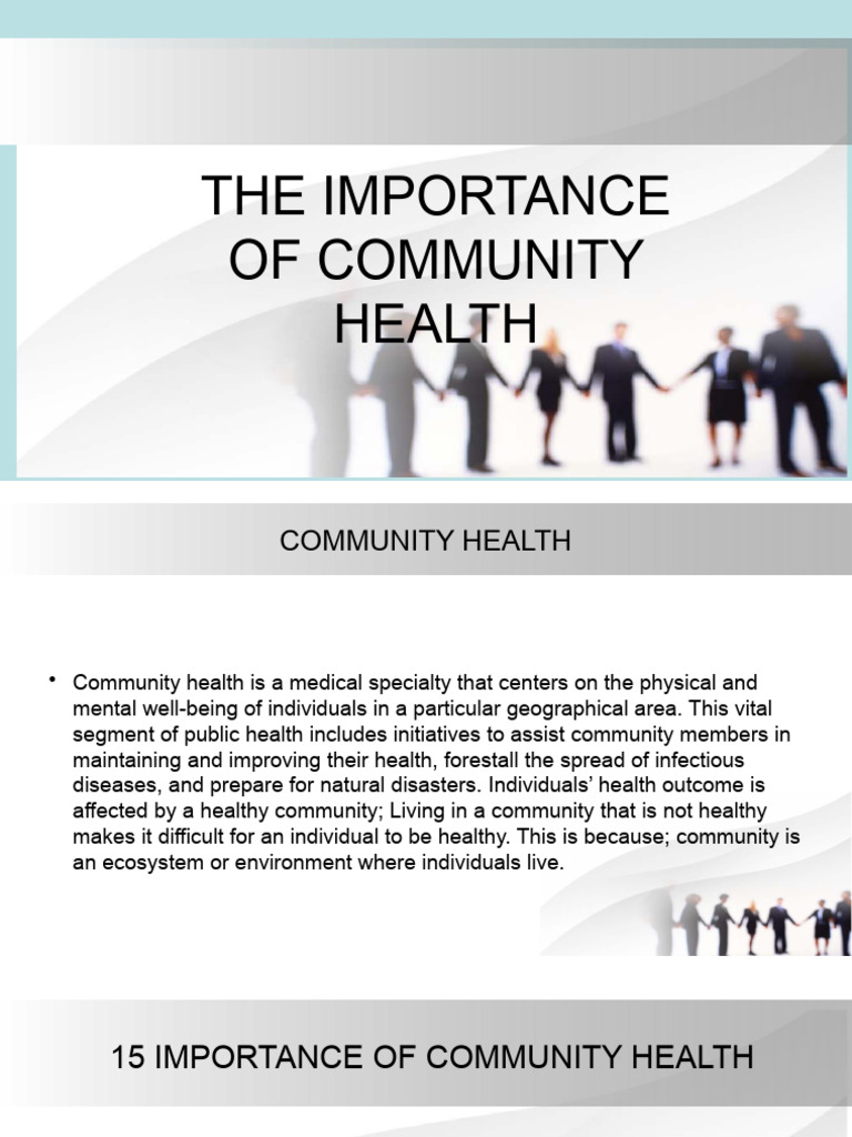 Community Health | PDF | Health Equity | Mental Health