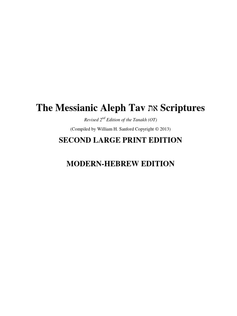 Dokumen - Tips - The Messianic Aleph Tav Scriptures The Aleph Tav Was ...