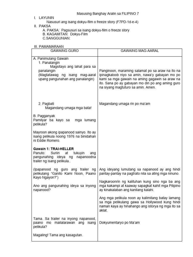 Dokyufilm Panonood DLP Sample Filipino | PDF
