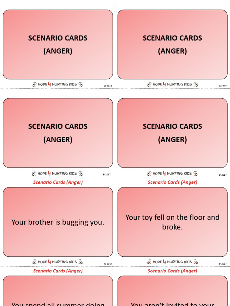 H4HK Scenario Cards Anger | PDF