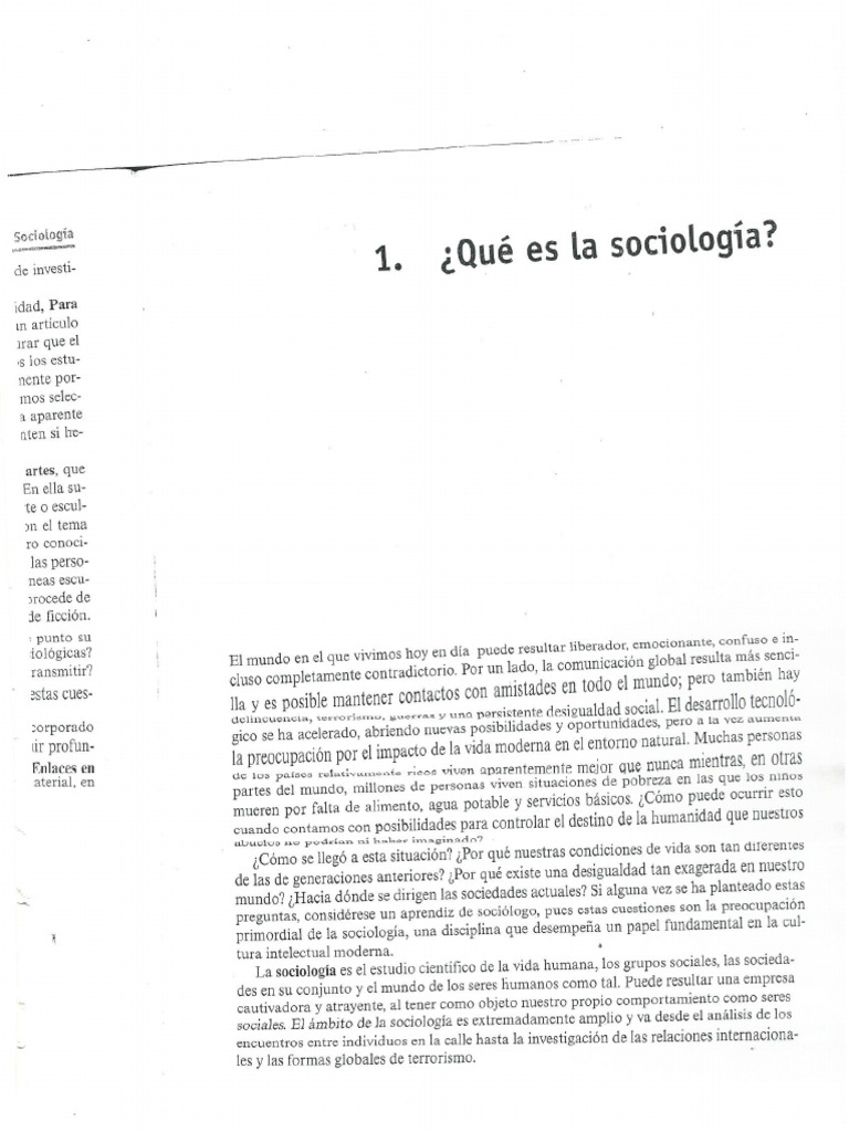 Giddens, Cap 1 | PDF