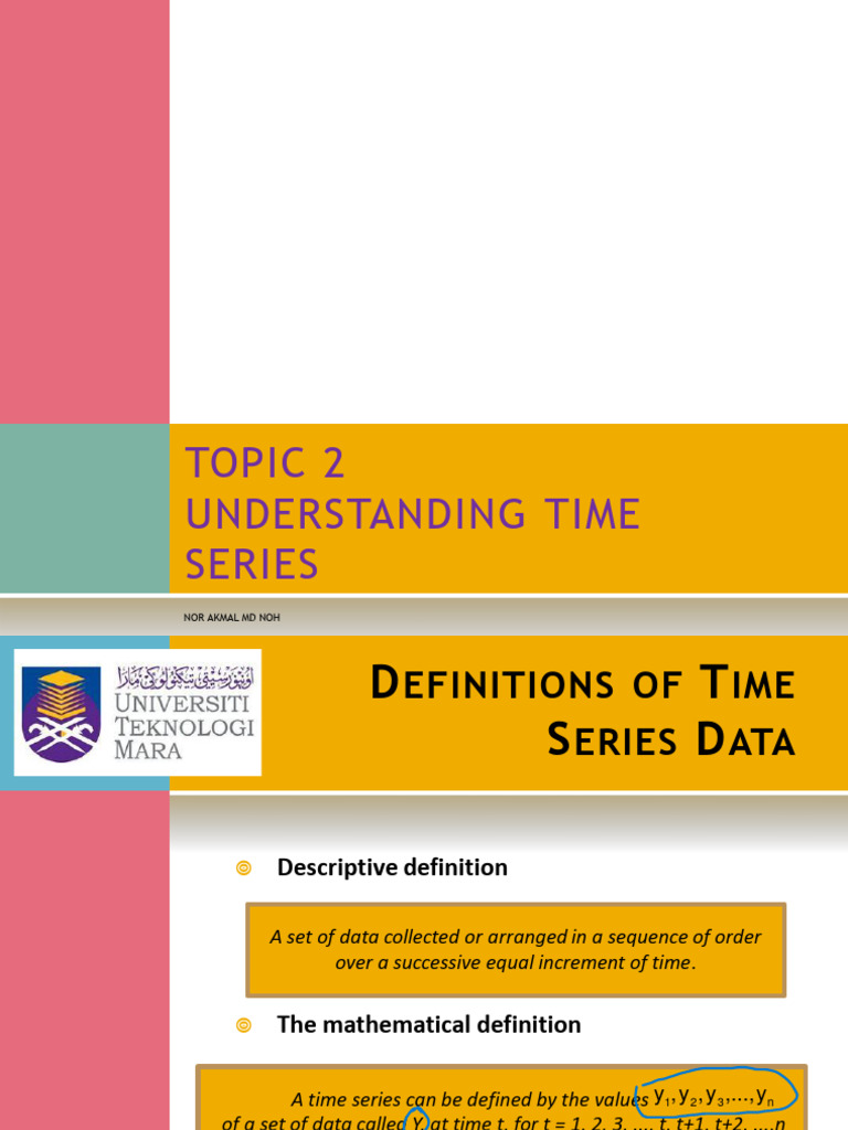 Topic 2 Understanding Time Series Pdf Forecasting Seasonality