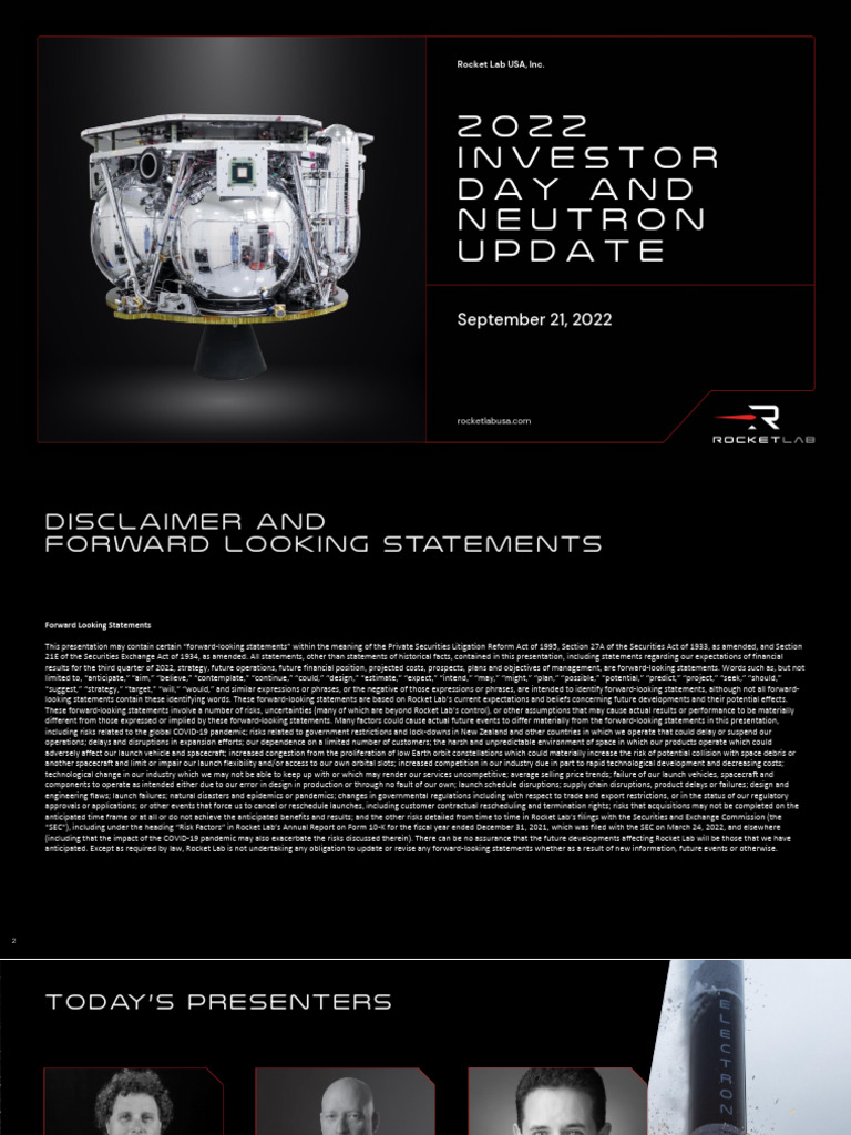 Rocket Lab Presentation | PDF