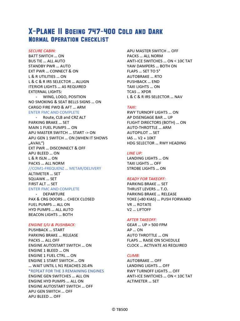 Aircraft Startup and Shutdown Checklist | PDF | Takeoff | Aviation Safety