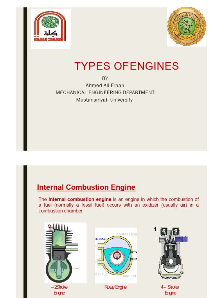 Types of Engines | PDF | Internal Combustion Engine | Engines
