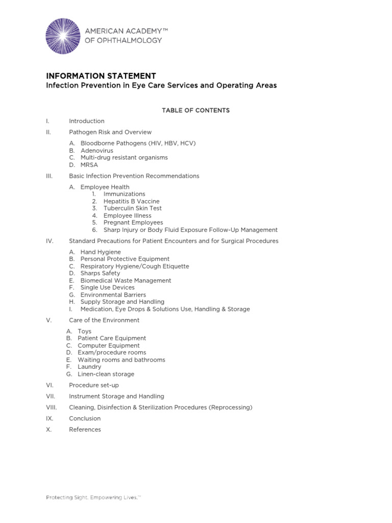 Infection Control Recommendations - 2016 - Rev2020 | PDF | Hand Washing ...