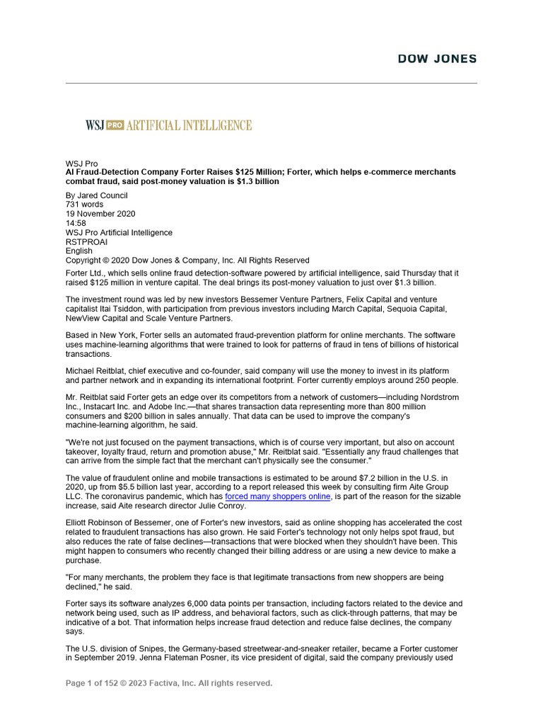 Factiva Article About Violation | PDF | Computer Security | Security