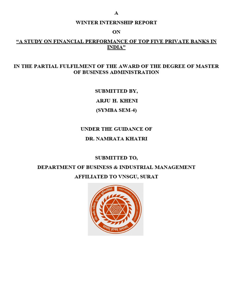 A Study On Financial Performance of Banks in India | PDF | Banks ...