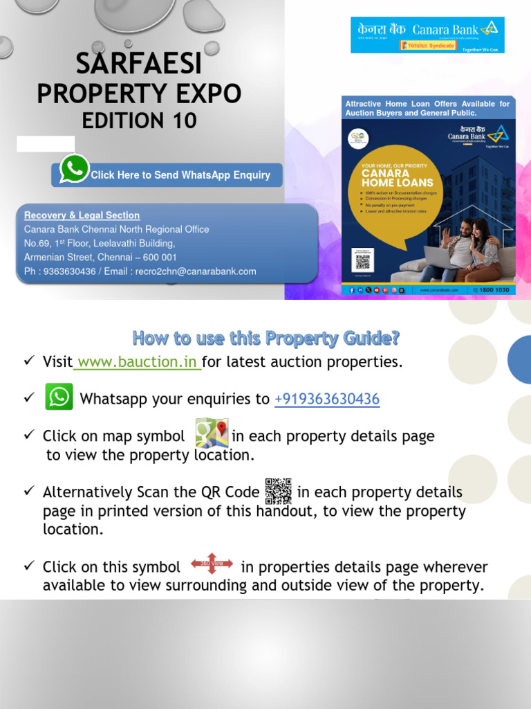 SARFAESI Property Auction Details | PDF | Auction | Apartment