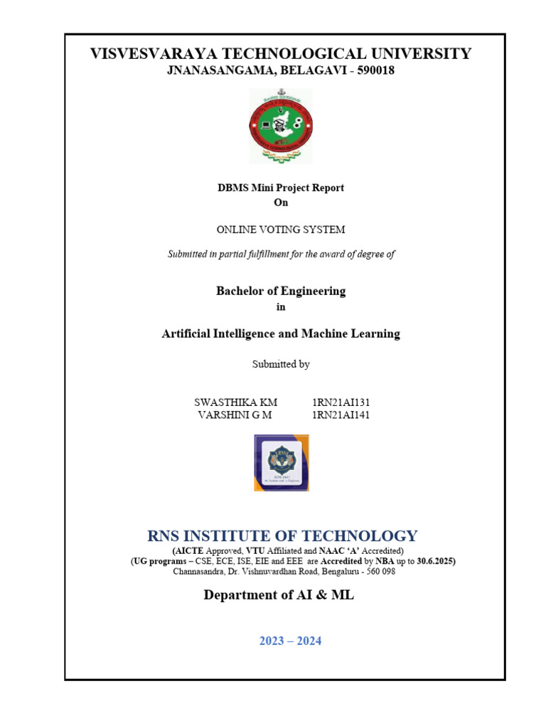 Dbms Report Certificate | Download Free PDF | Databases | Voting