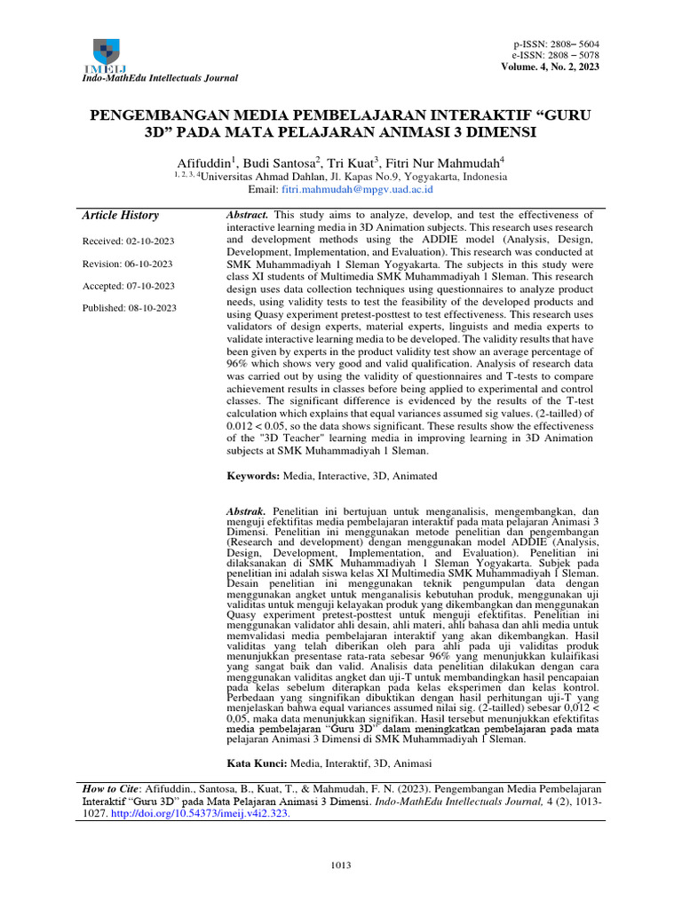 82 Afifuddin | PDF | Student's T Test | Statistics