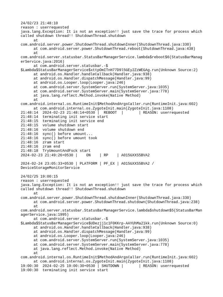 Power Off Reset Reason Backup | PDF | Java (Programming Language) | Software Industry